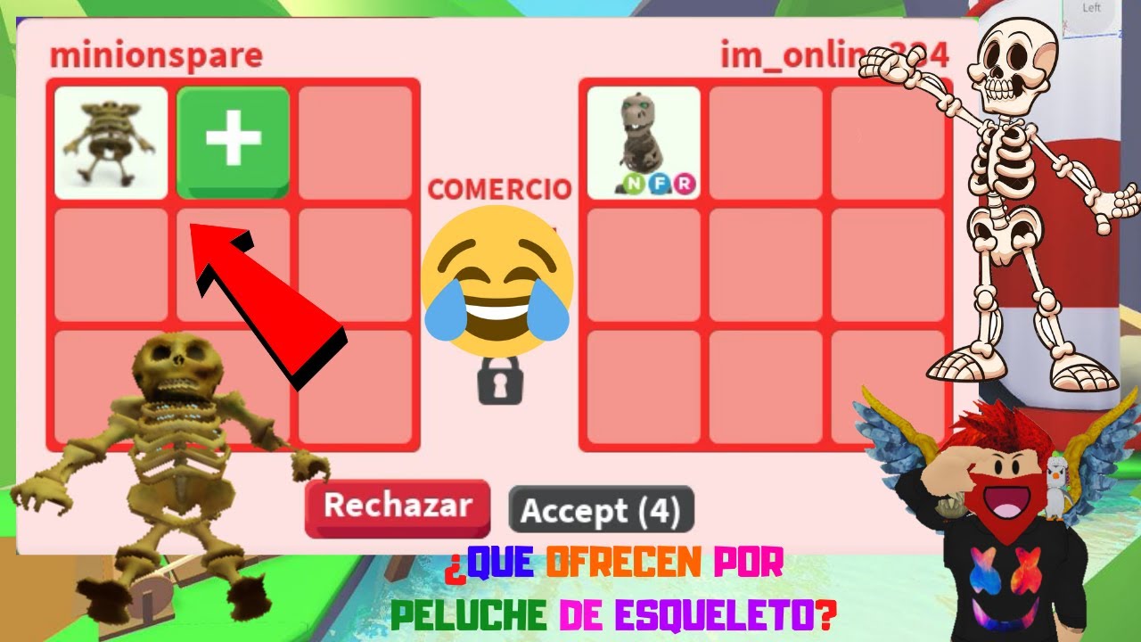 ¿QUE OFRECEN POR PELUCHE DE ESQUELETO?/skeleton plush/💀💀/TRADES/ADOPT ...