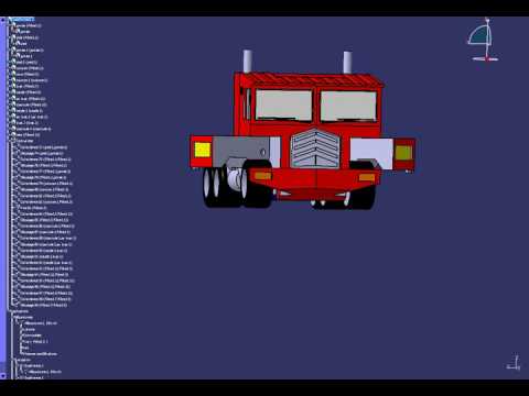 Catia v5 transformer kinematic - YouTube