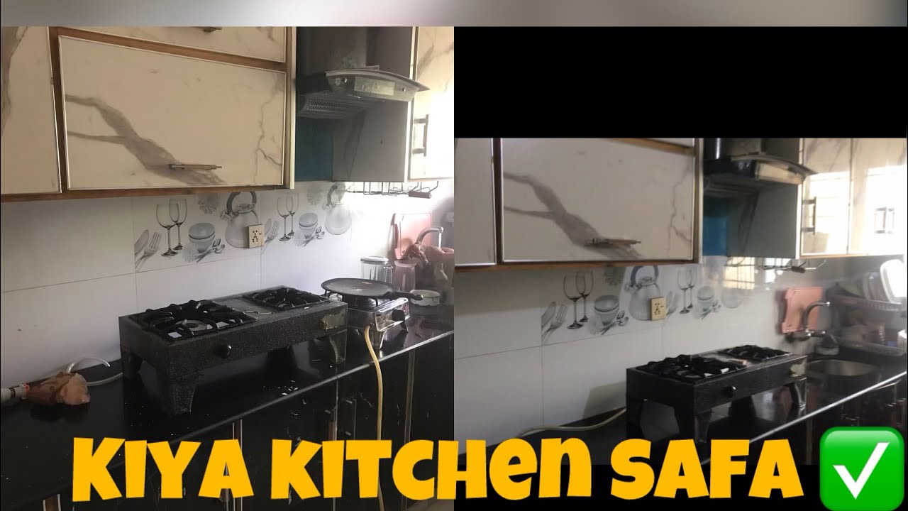 Kiya kitchen saf / or banya Kuch khas 😃 - YouTube