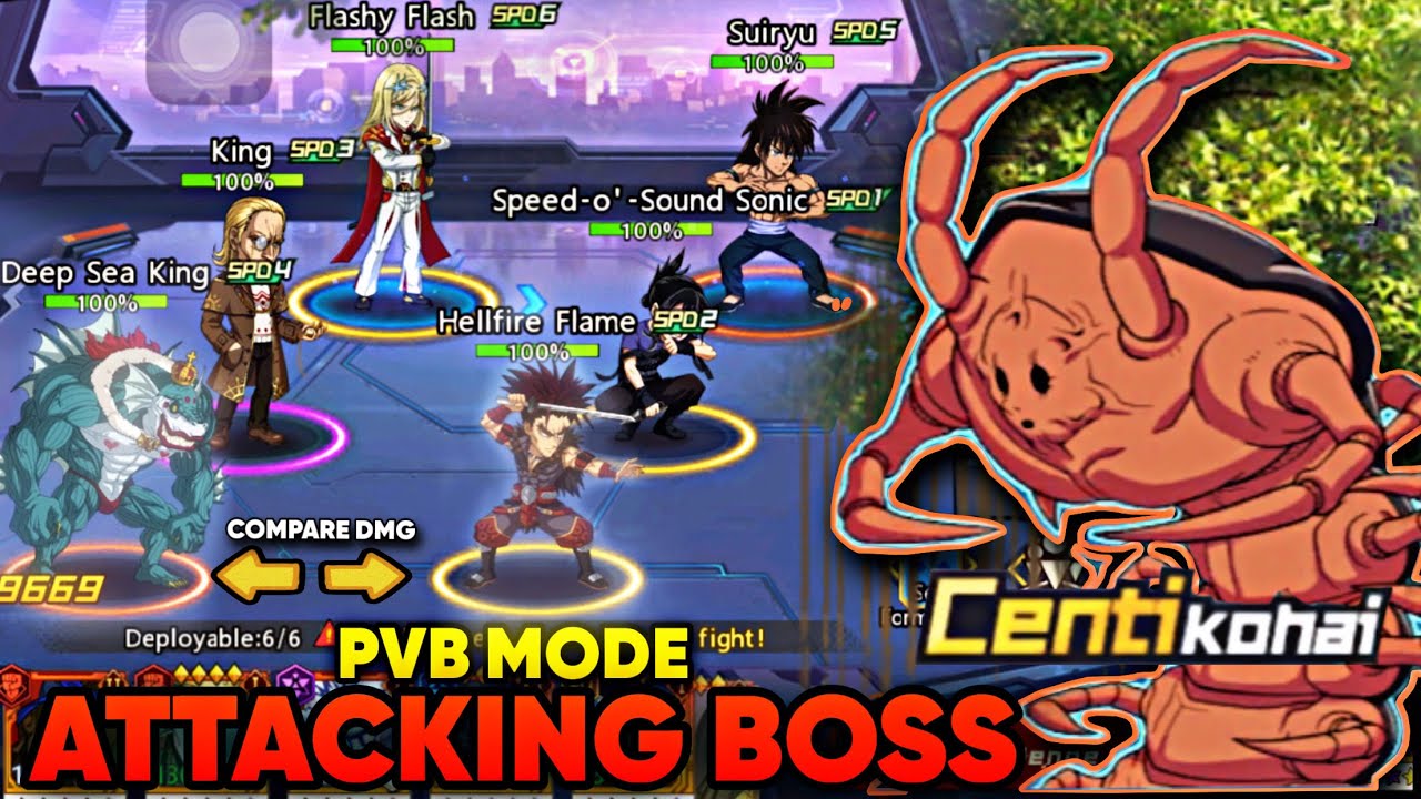 Deap Sea King and HellFire Flame🔥🔥Attacking BOSS (CENTIKOHAI) PVB MODE ...