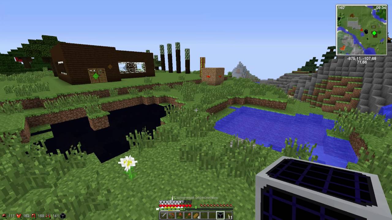 Minecraft 365 days | Day 9 | Солнечный опреснитель, помпа, деревня ...
