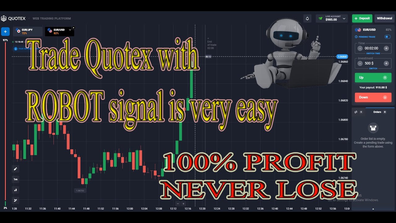 Trading Quotex with ROBOT Signals is very easy || 100% PROFIT NEVER ...