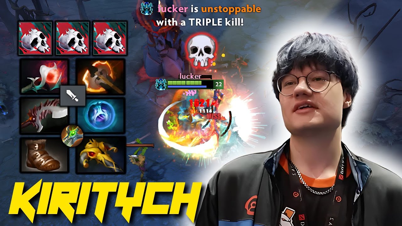 KIRITYCH THROWING DEADLY CRITS | PHANTOM ASSASSIN HIGHLIGHTS - YouTube