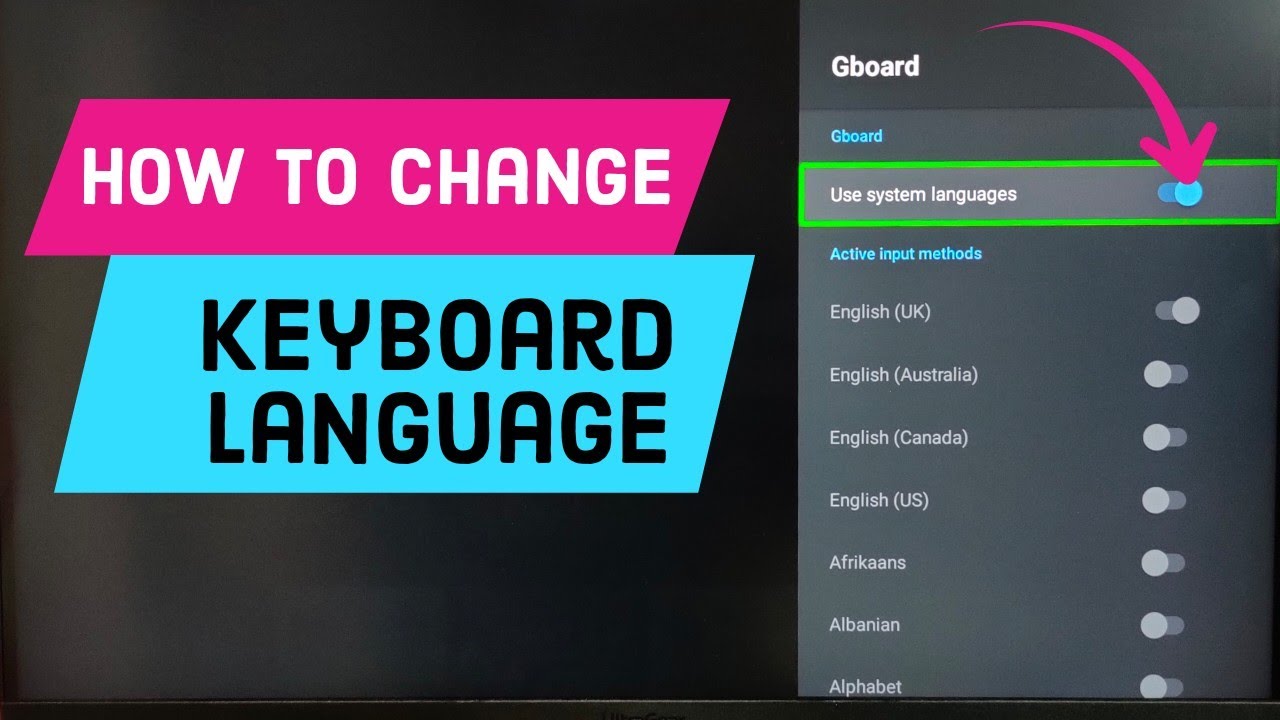 TCL Android TV : How to Change Keyboard Language in TCL Android Smart ...