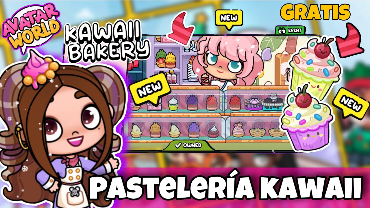 COMO DESBLOQUEAR PIÑATAS GRATIS Y PASTELERIA KAWAII en Avatar World con ...