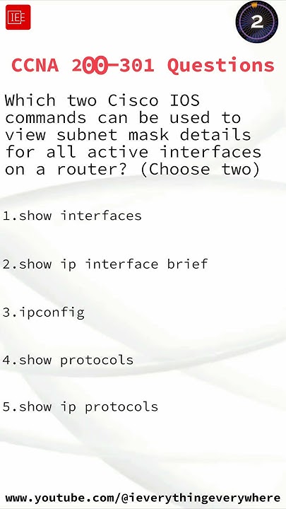 CCNA 200 301 Questions // Question 020 // #ccna200301 #ccna #ccnaexam #ccna_questions - YouTube
