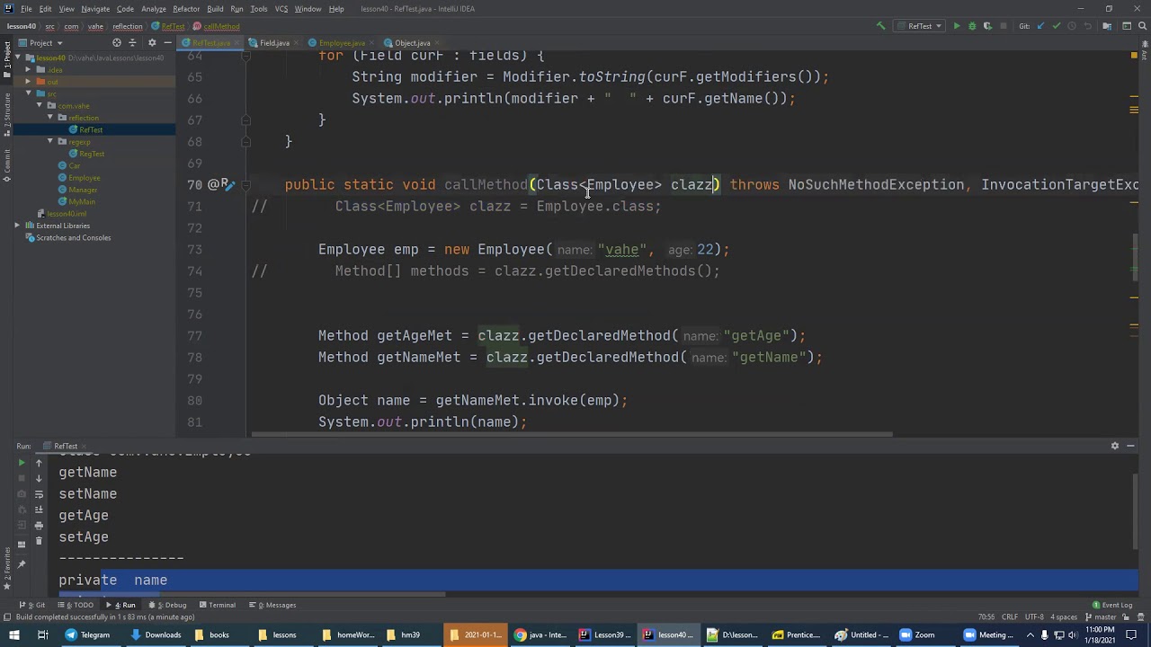 40_2 (Reflection api, reflectionToString() method) - YouTube