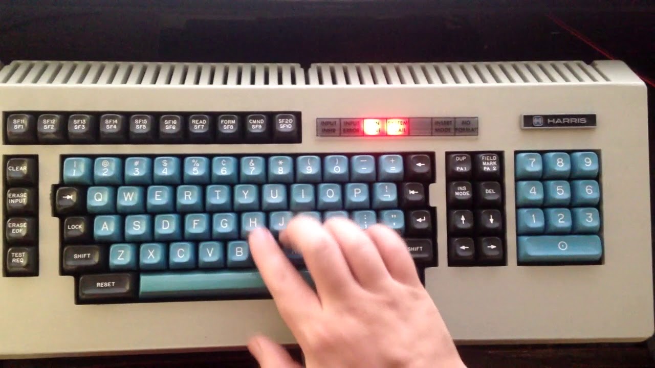 1978 Harris Digitran Z-leaf keyboard solenoid and LED test - YouTube