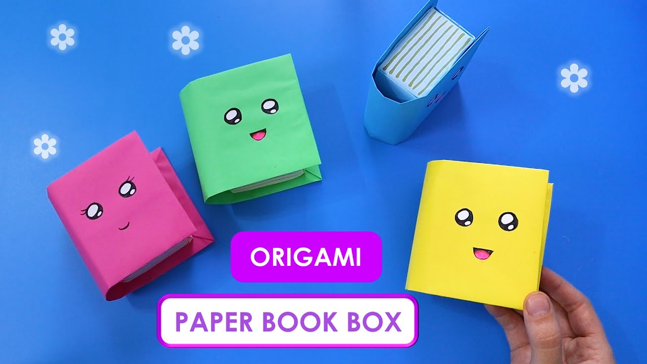 Origami Paper Book Box | DIY MINI PAPER BOOK - YouTube