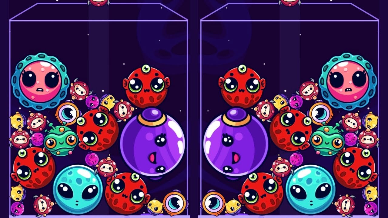 Alien Fusion 👽 Merge Puzzle ( Watermelon game ) Satisfying gameplay #3 ...