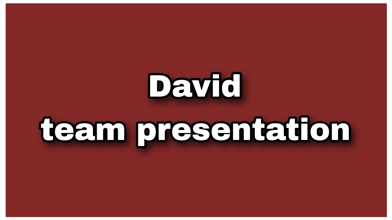 David team presentation - YouTube