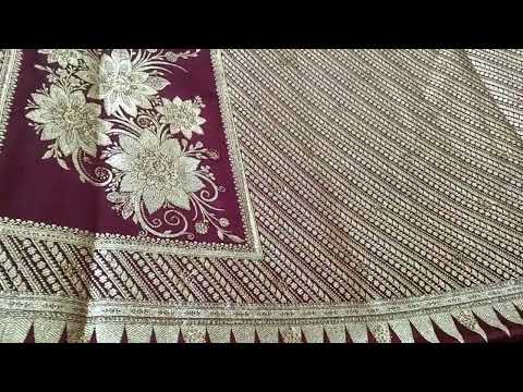 Banarasi Sadi flowers design. 9554567318 - YouTube