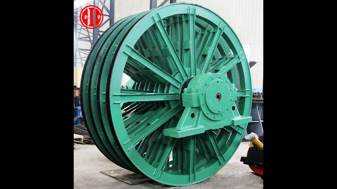 Diameter 4500mm Head sheave wheel processing site - YouTube
