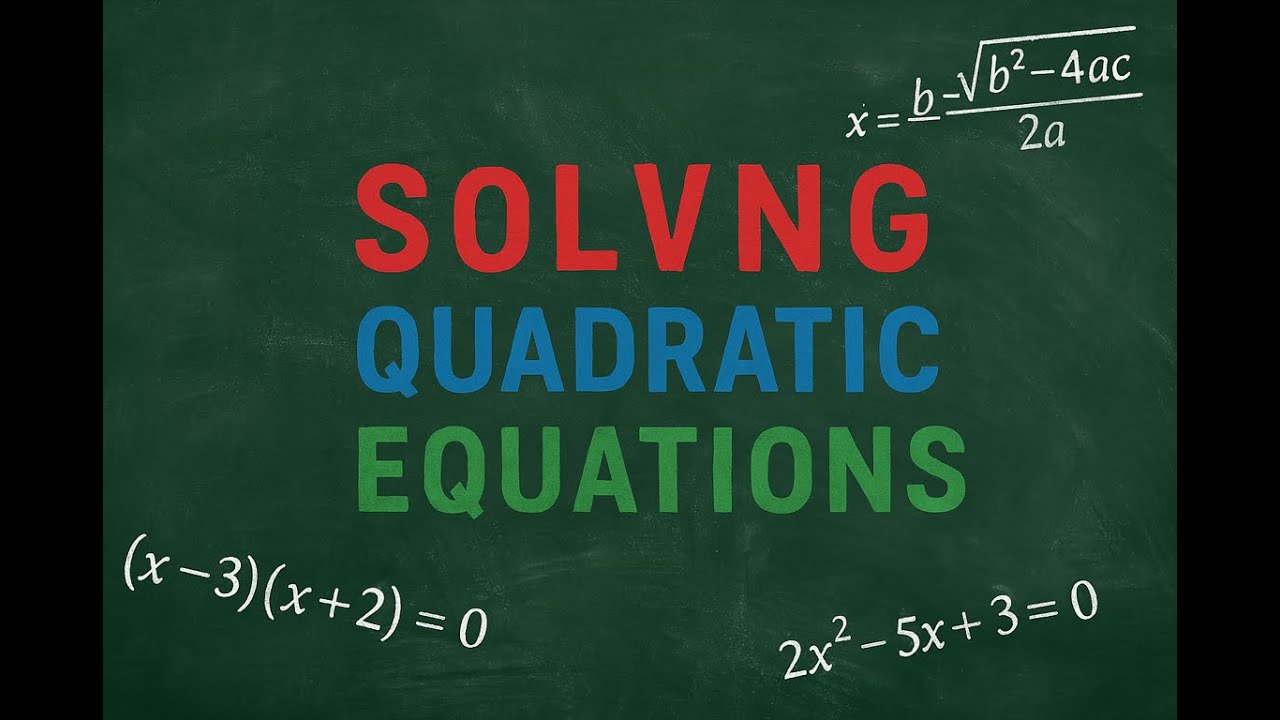 Solving Quadratic Equations - YouTube