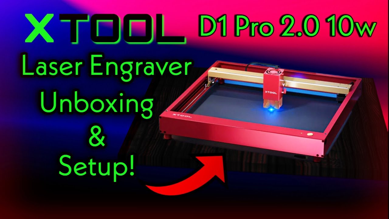 XTOOL D1 PRO Laser Engraver Unboxing and Setup Tutorial! - YouTube