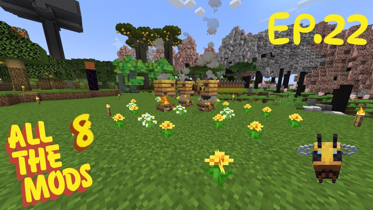 ATM 8 Minecraft All The Mods 8 - ep.22 Bees and bees - YouTube