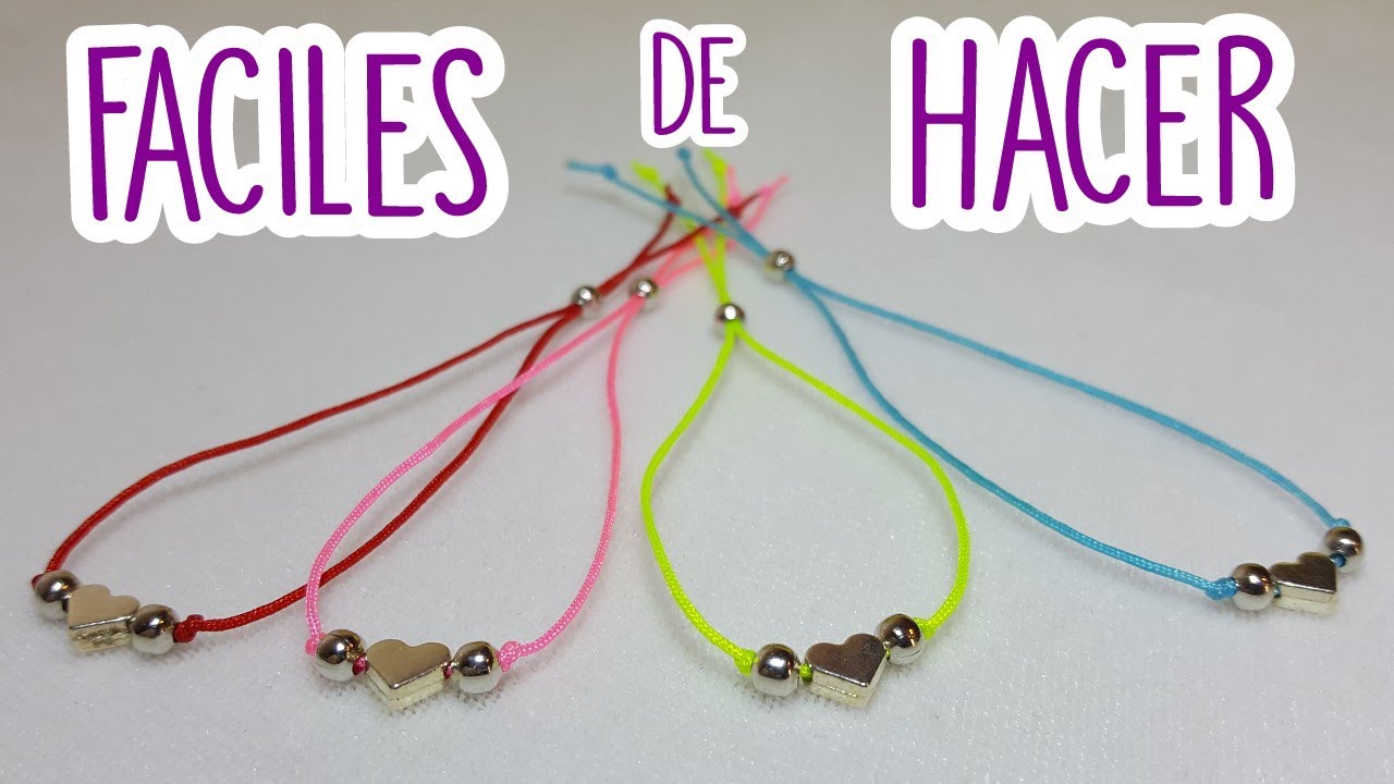 Pulseras para san valentín sencillas y faciles de hacer | Pulseras de ...