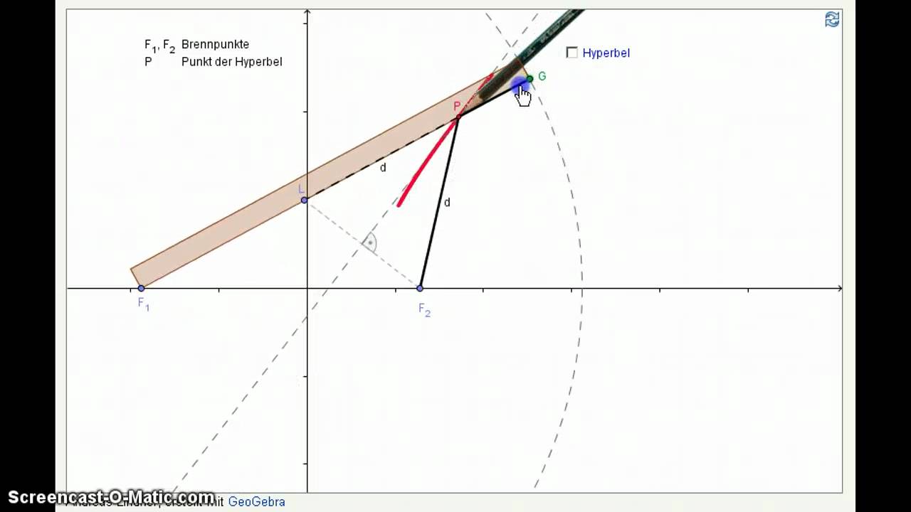 Construction of a hyperbola - YouTube
