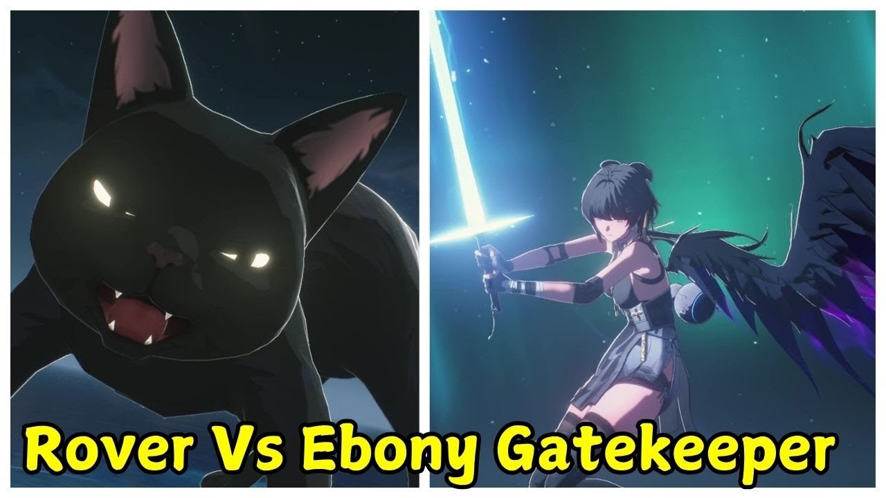 Rover Vs Ebony Gatekeeper Cutscene Wuthering Waves | Somnium Labyrinth ...