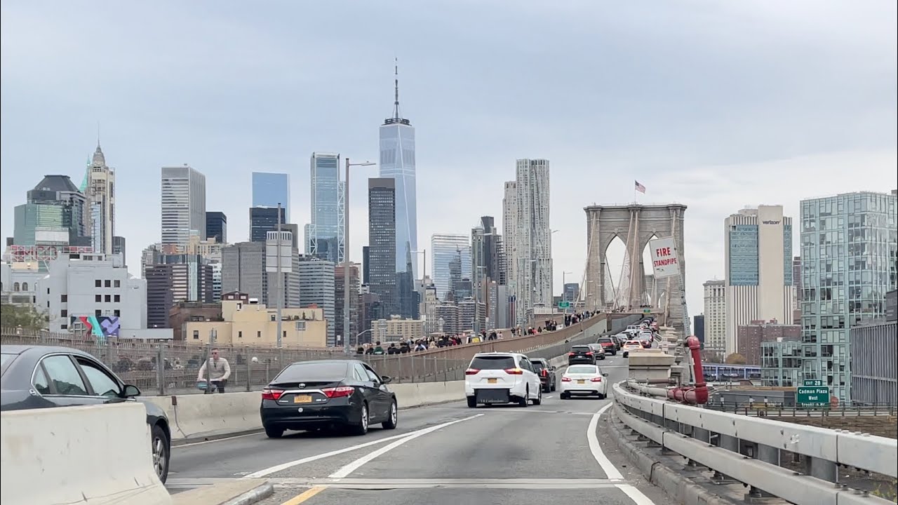 Driving New York City - Brooklyn Bridge to Midtown - YouTube