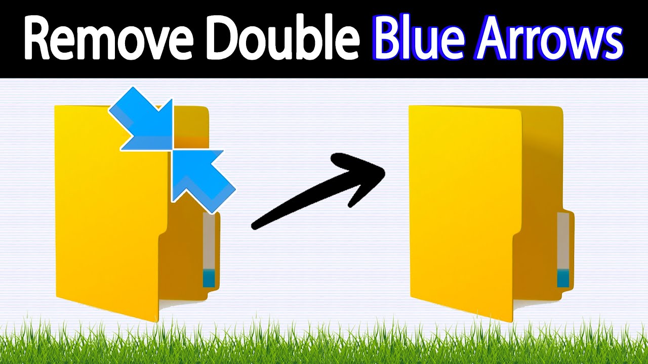 How to Remove Double Blue Arrows Overlay on Icons in Windows 10 - YouTube