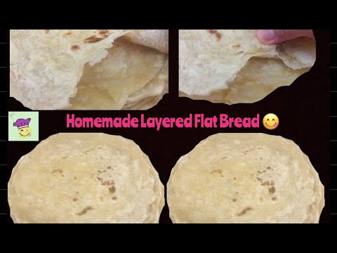 How To Make Homemade Layered Flat Bread Without Using A Rolling Pin ...