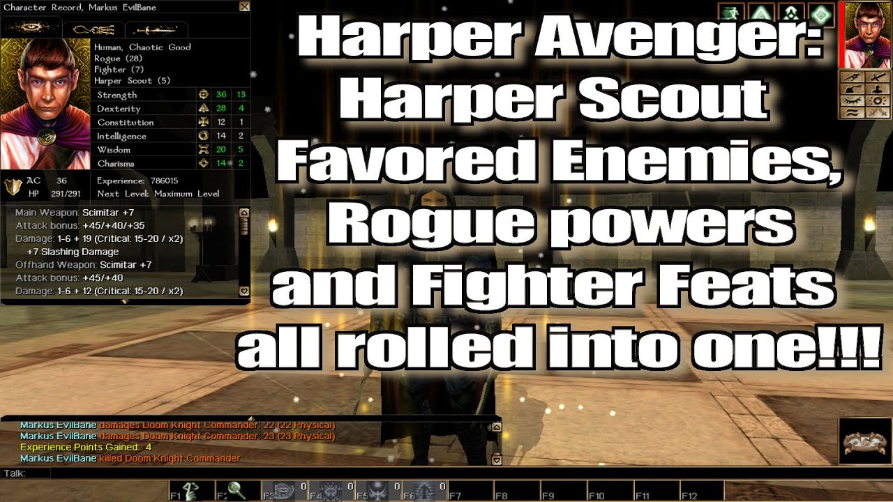 Neverwinter Nights Harper Avenger (Rogue Fighter and Harper Scout ...