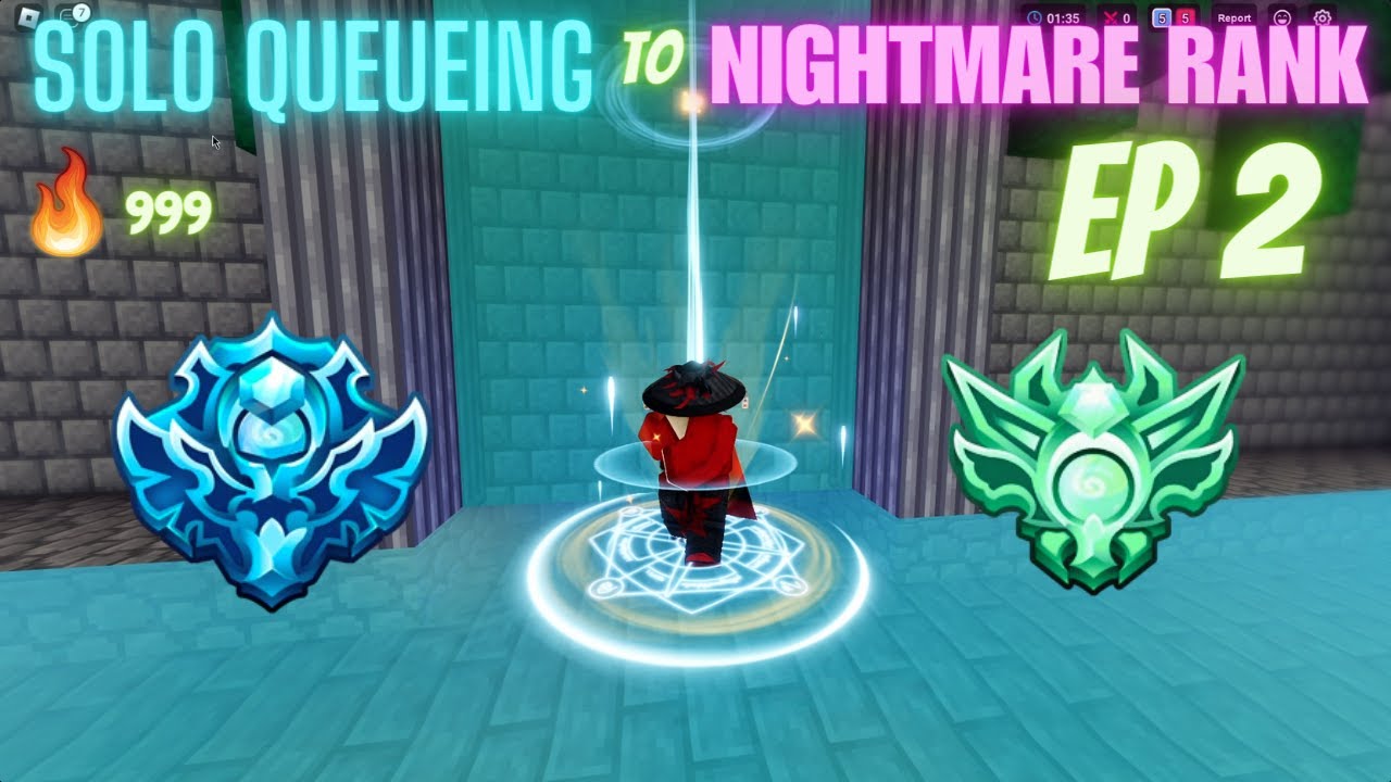 Solo Queueing To NIGHTMARE RANK EP 2... (Roblox BedWars) - YouTube