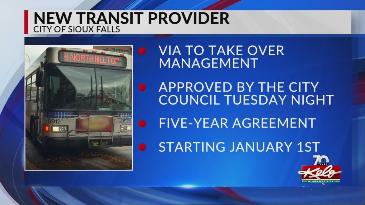 New transit provider to take over in Sioux Falls next year - YouTube