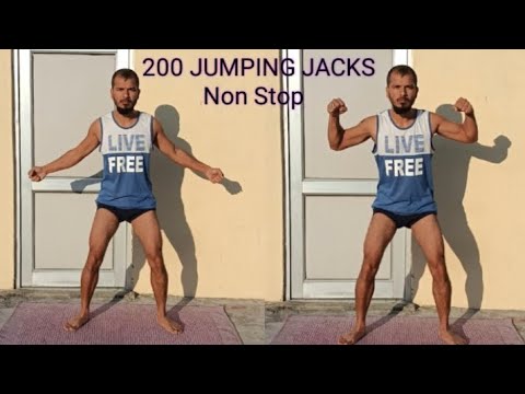 200 JUMPING JACKS Non Stop 🔥 #homeworkout #cardio - YouTube