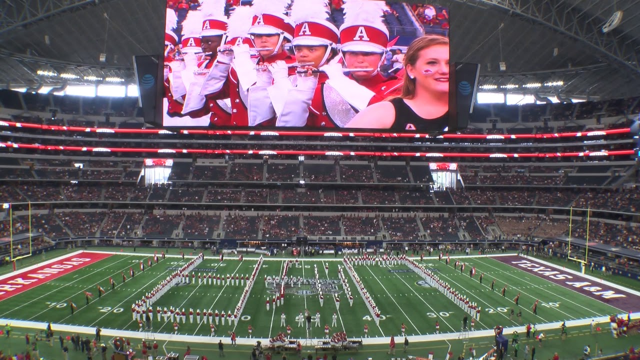 Razorback Band Pregame Texas A&M @ Dallas 9/23/17 Hi-Def - YouTube