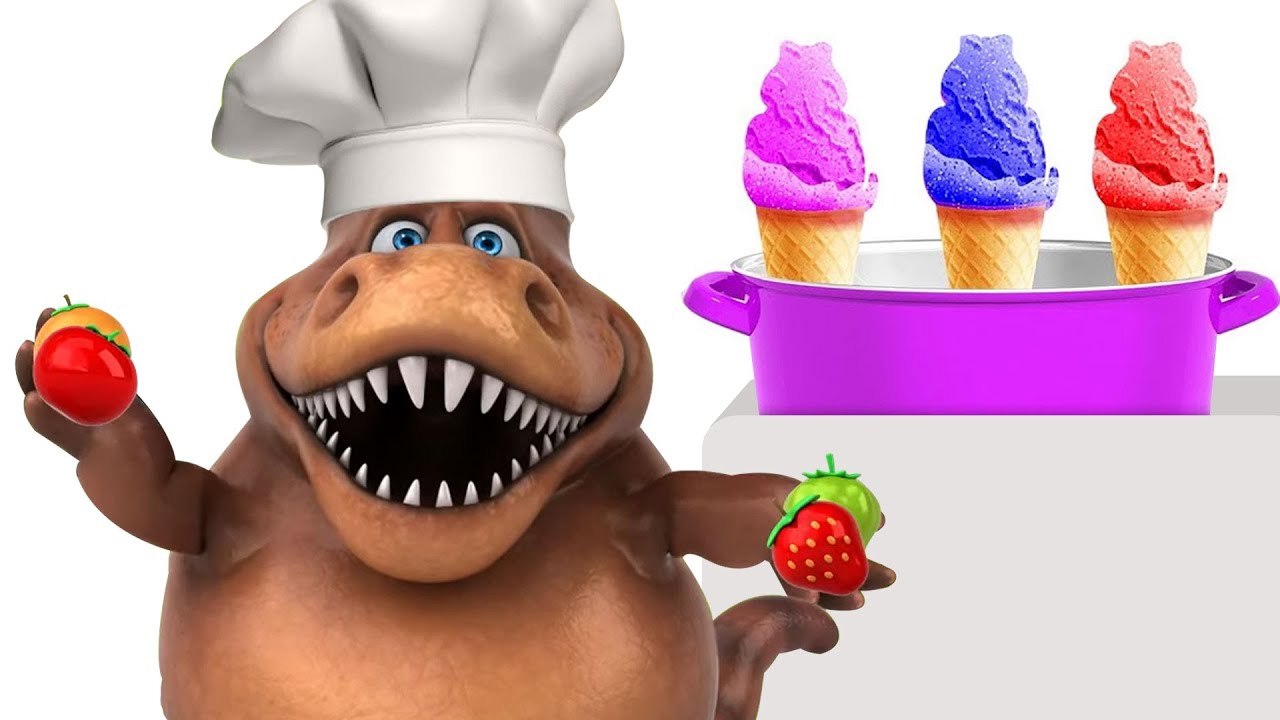 Chiki-Arte Aprende a Dibujar | Un Dinosaurio Cocinero Hace Helados de ...
