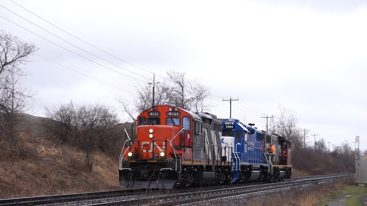 CN L551 - CN 4131 East at Mile 27 Dundas (April 20 2019) - YouTube