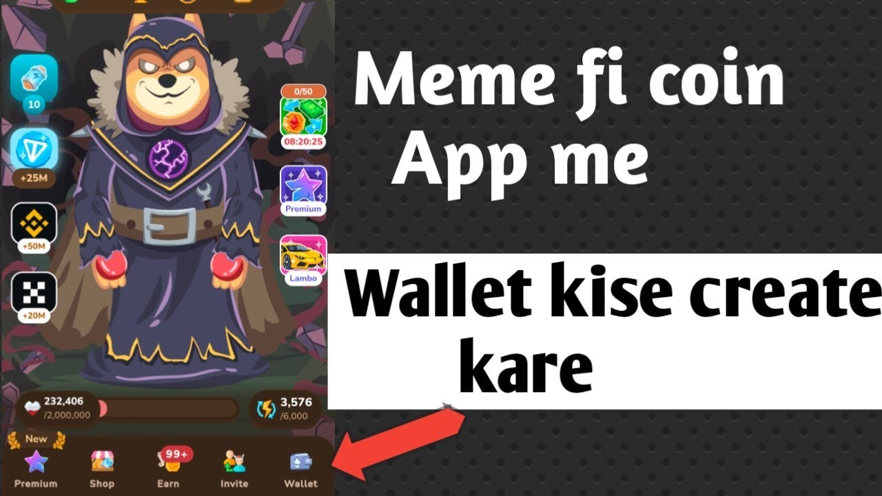 Meme fi Coin app me wallet kise create kare ll Meme fi mining ⛏️ ...