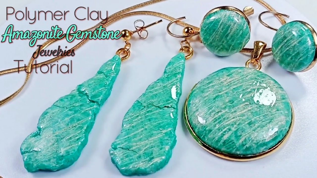 Polymer Clay Faux Amazon Stone Jewelries Tutorial / LoviCraft - YouTube