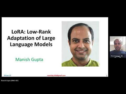 LoRA: Low Rank Adaptation of Large Language Models - YouTube