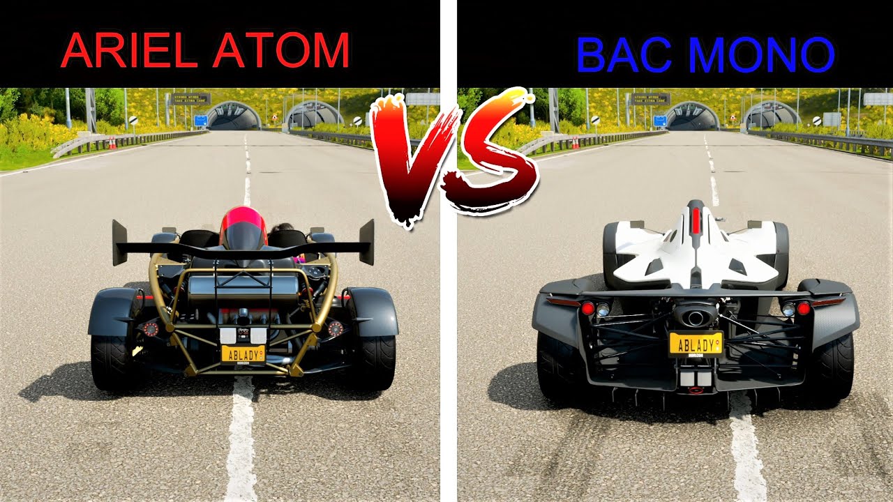 Battle! 'Bac Mono vs 'Ariel Atom V8 | Forza Horizon 4 - Top Speed and ...