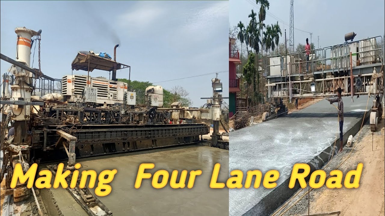 Making Four Lane Road, Four Lane Construction, Highway Road, - YouTube