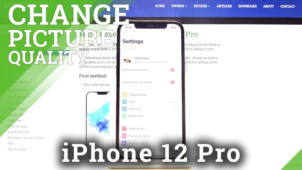 How to Change Image Quality on iPhone 12 Pro – Picture Resolution Set ...