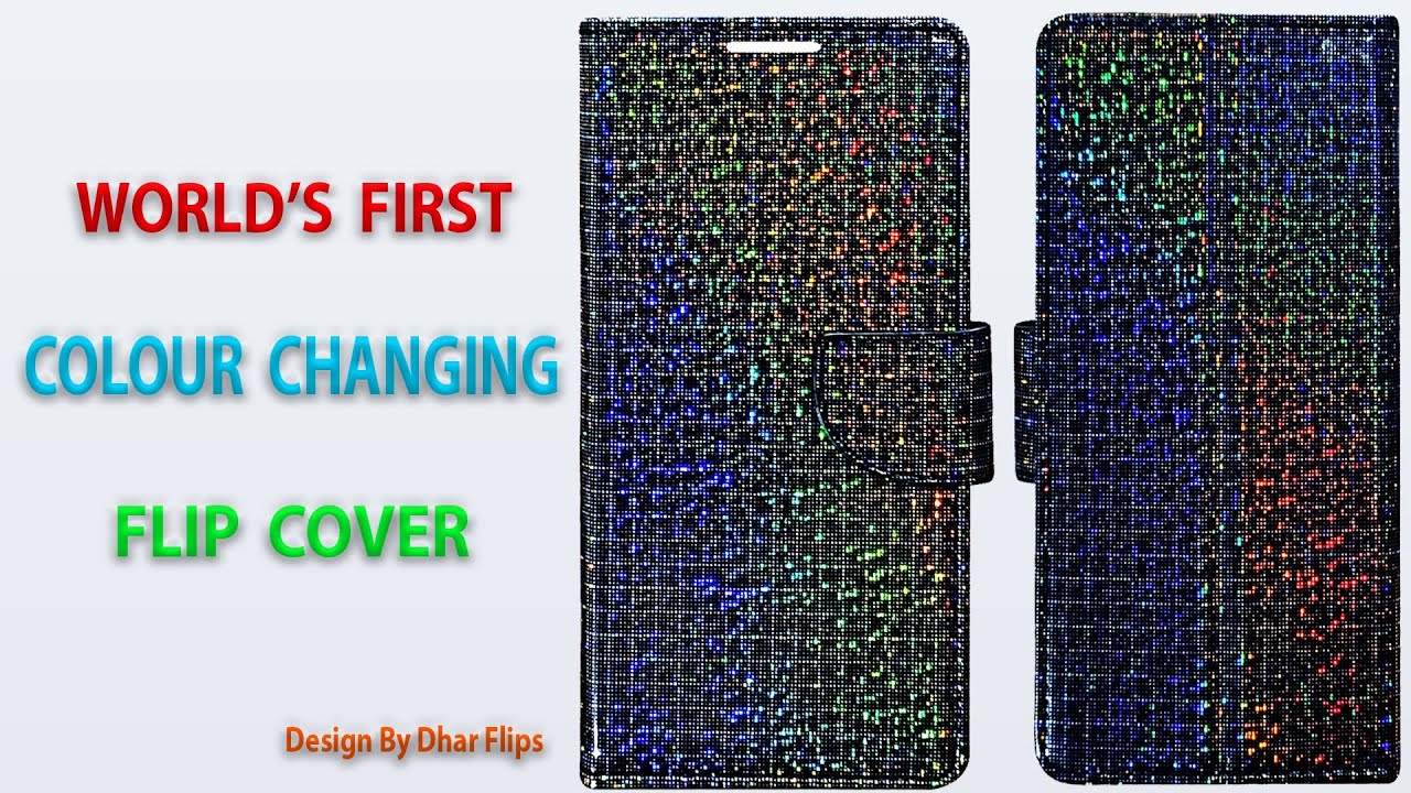 World's First Color Changing Flip Cover GLITTER - YouTube