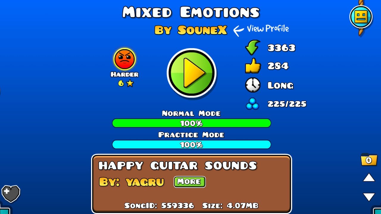 Geometry Dash ( Mixed Emotions 100% By SouneX ) Completado - YouTube