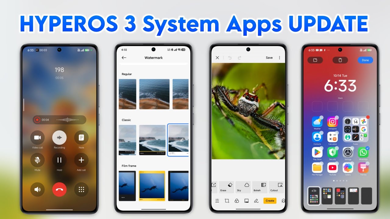 Xiaomi HyperOS 3 Apps Update - New Camera, Phone, Gallery Editer ...