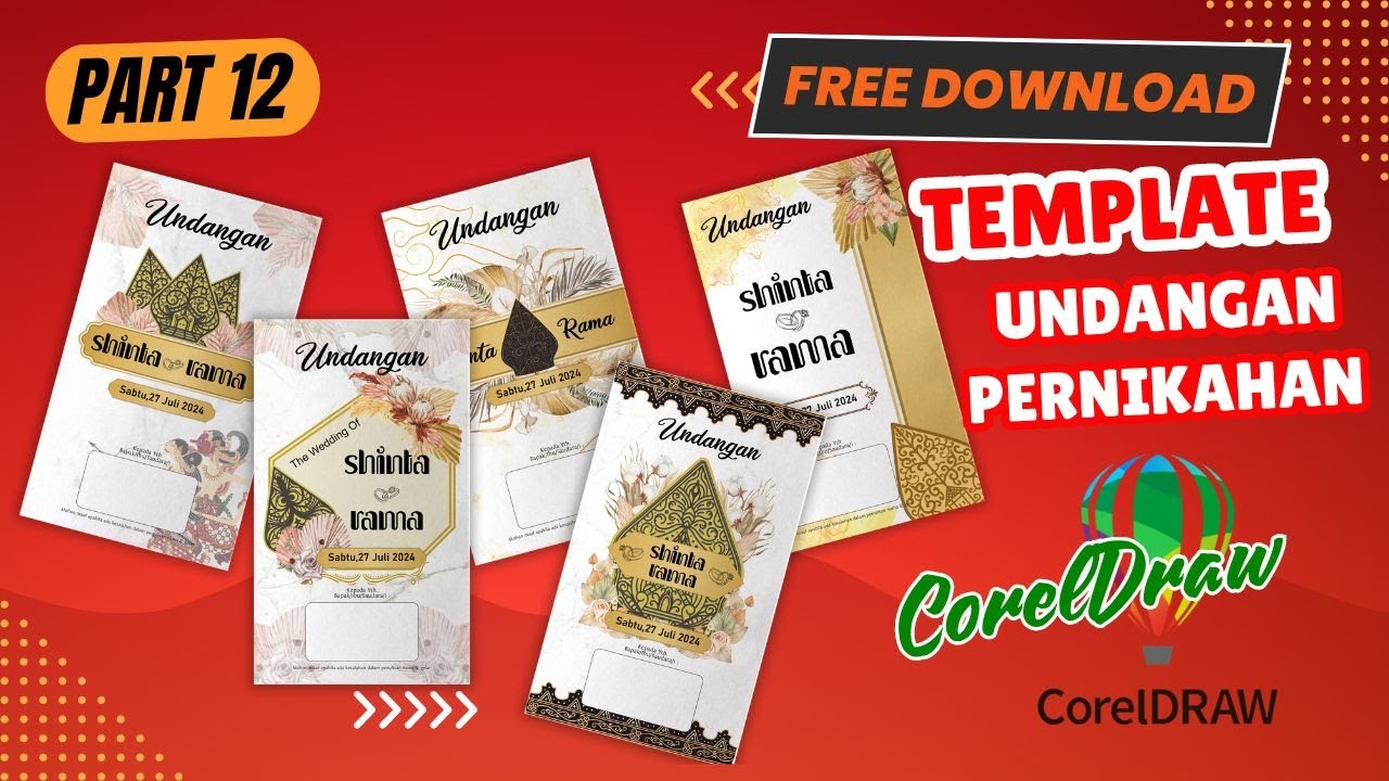 Template undangan pernikahan CDR (CorelDraw) FREE DOWNLOAD File (Part12 ...