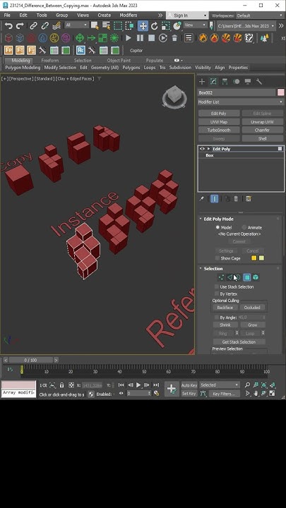 Understanding Copy, Instance, and Reference in 3ds Max | Quick Guide! #shorts #3dsmax # ...