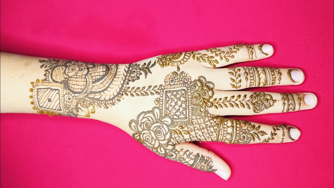 New Mehendi Design 2024. party mehedi design for front hands!! - YouTube