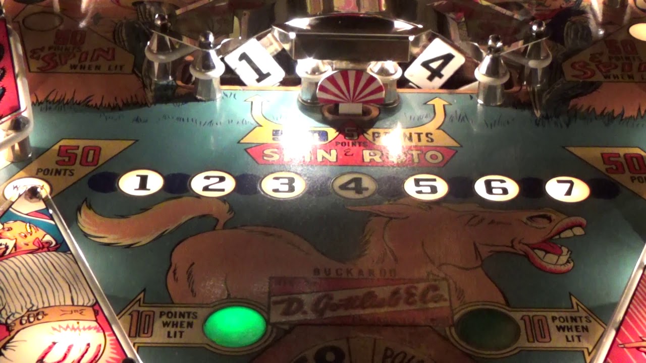 1965 Buckaroo Pinball Video: Roto Reel Demo. Camcast Episode #5 - YouTube