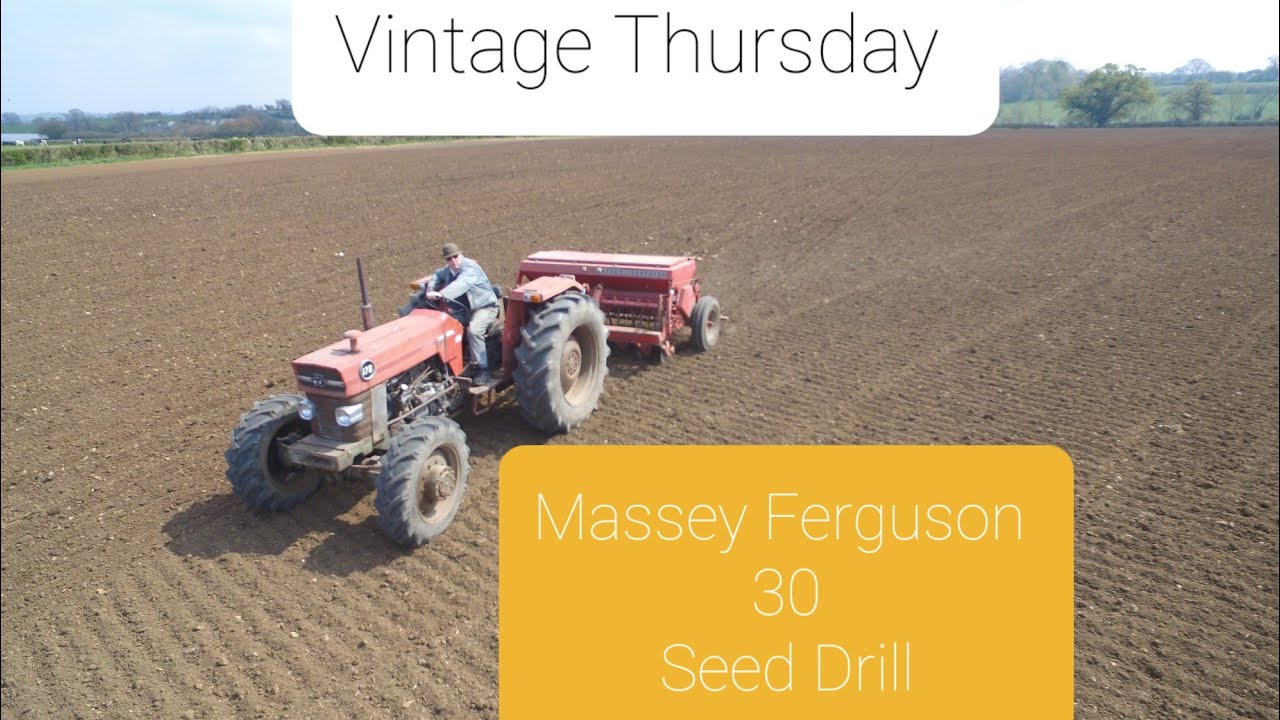 Vintage Thursday. Massey Ferguson 30 seed drill. - YouTube