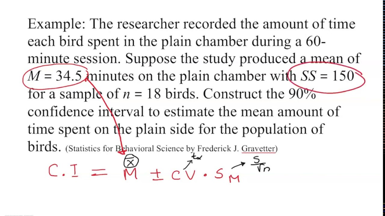 Confidence Interval: Constructing 90% Confidence Interval given the ...