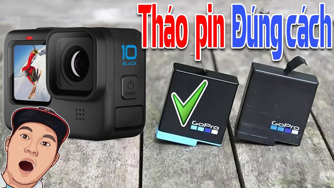 Hướng dẫn tháo lắp pin Gopro đúng cách, không làm hư pin Gopro - YouTube