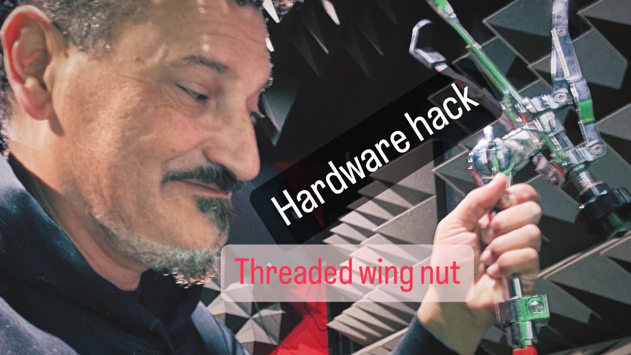 Drum hardware hack - threaded wing nut solution - YouTube